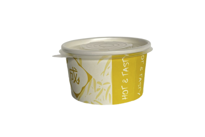 12oz Yellow Printed Soup Bowls | Recyclable | MyPackaging