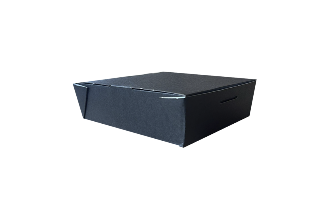 Black Cardboard Munch Boxes | Recyclable | My Packaging