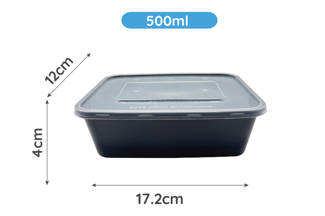 500ml Plastic Containers with Lids | Recyclable| MyPackaging